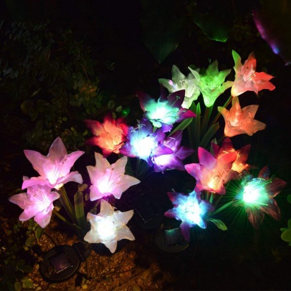 LED Light up garden flowers - Solar Powered garden flower Lights ...